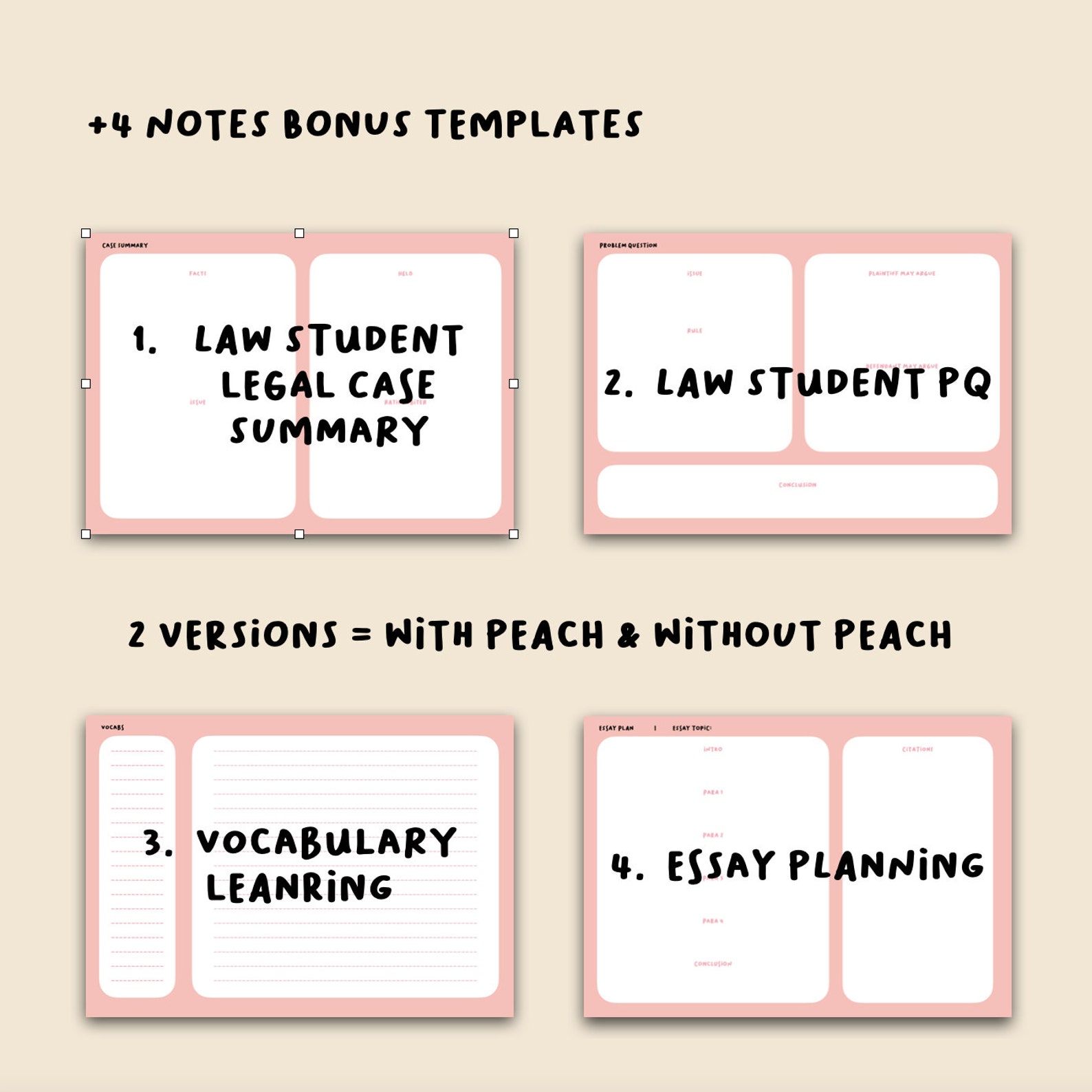 Kawaii Digital Notepaper Templates Student Notepaper - Etsy