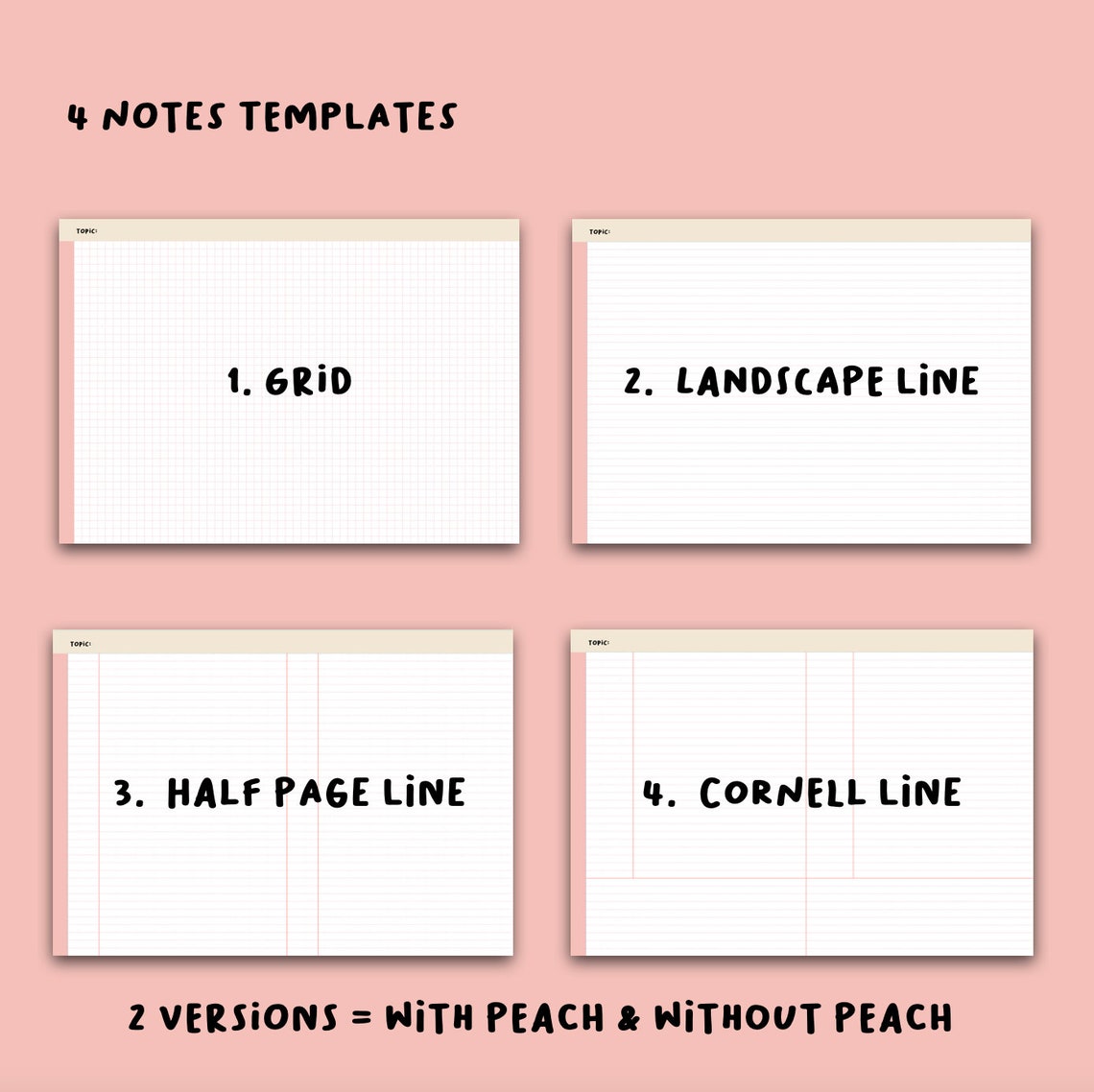 Kawaii Digital Notepaper Templates Student Notepaper - Etsy