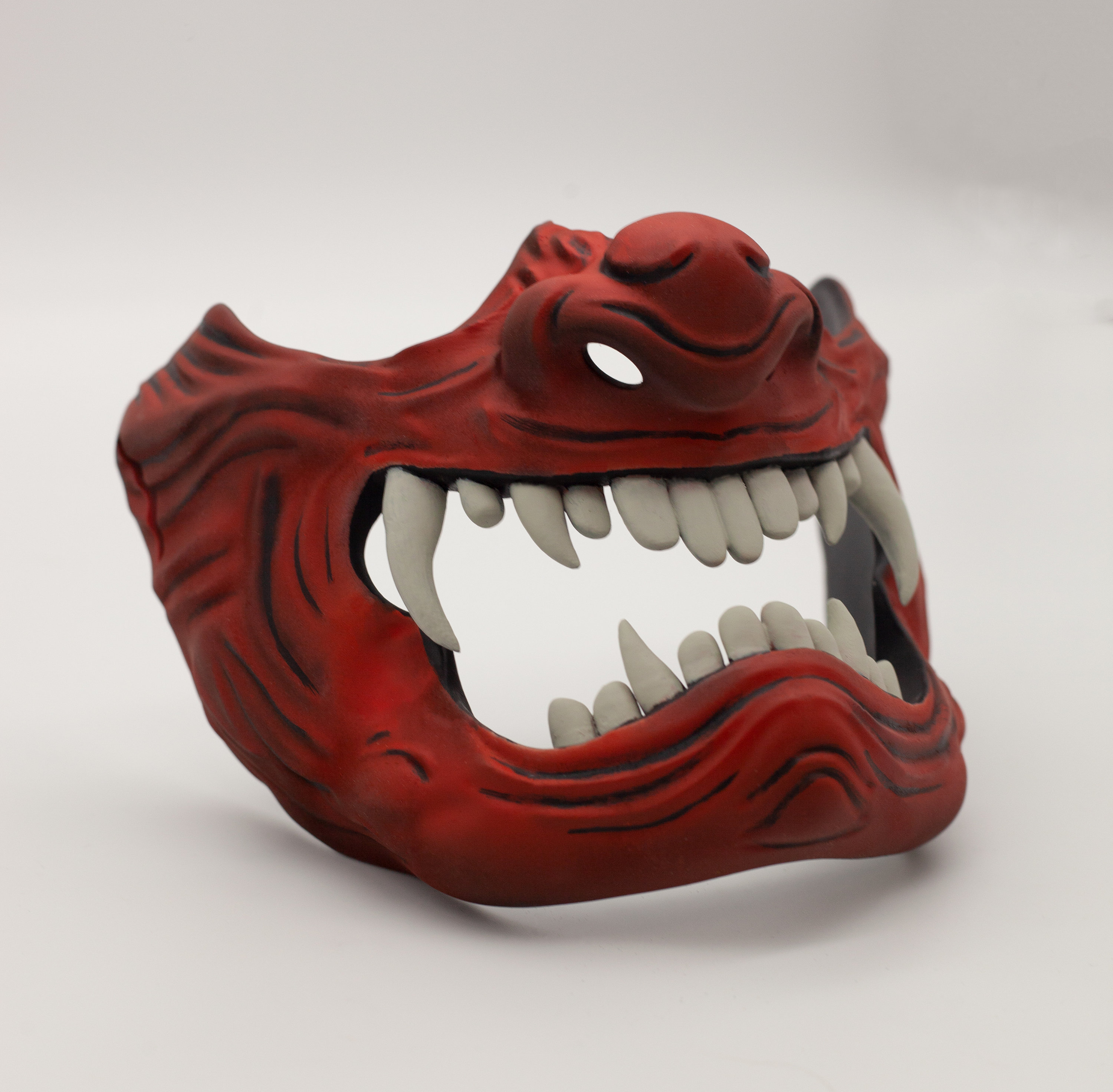 Samurai Mask Japanese Hannya Demon - Half Mask Samurai and Japanese ...