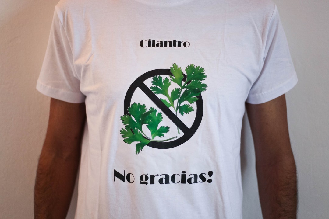 Ironic T-shirt for Food Lovers Without Coriander - Etsy