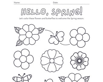Hello Spring Fabric | Etsy