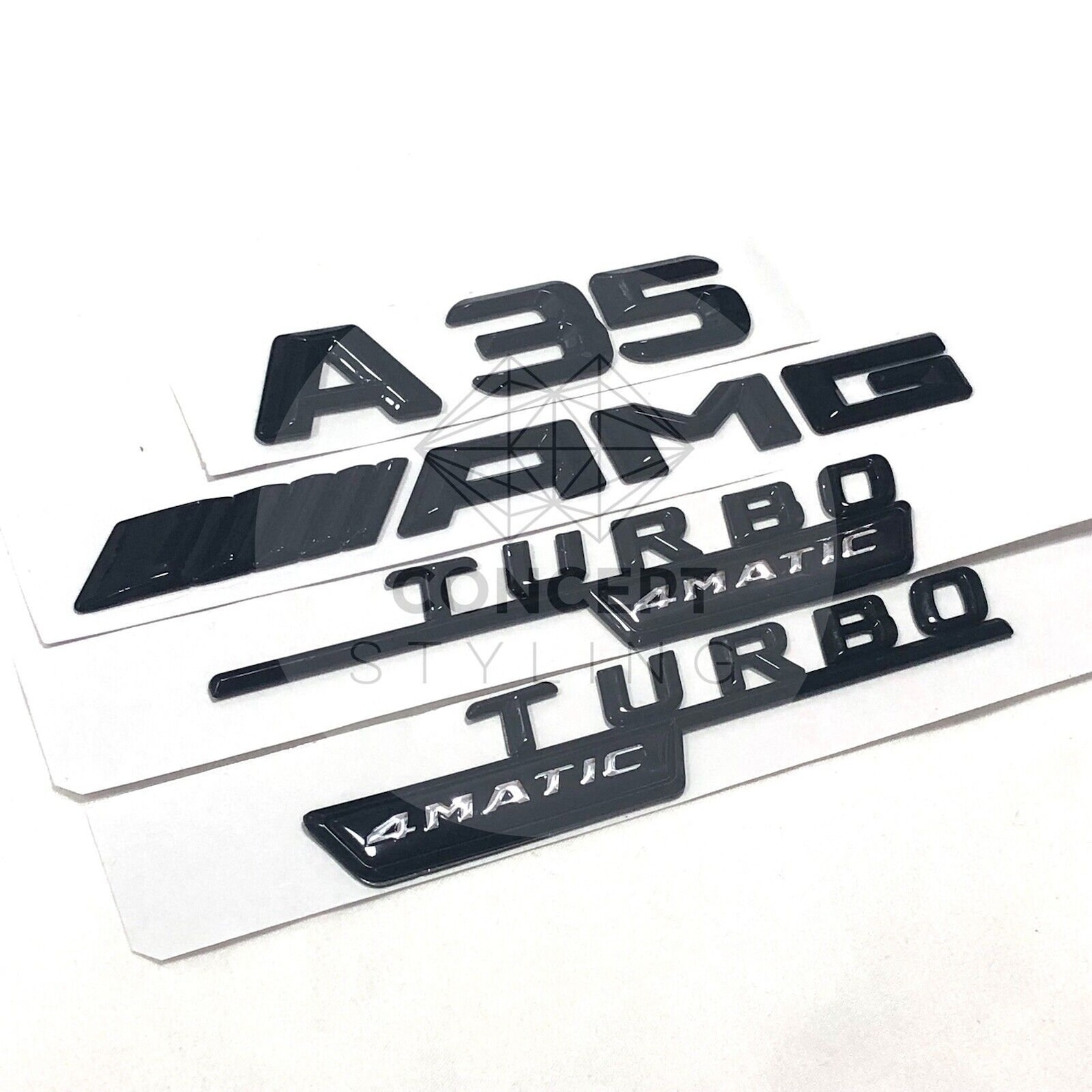 Mercedes A35 Amg & Turbo 4matic Gloss Black Badge Boot for C Class ...