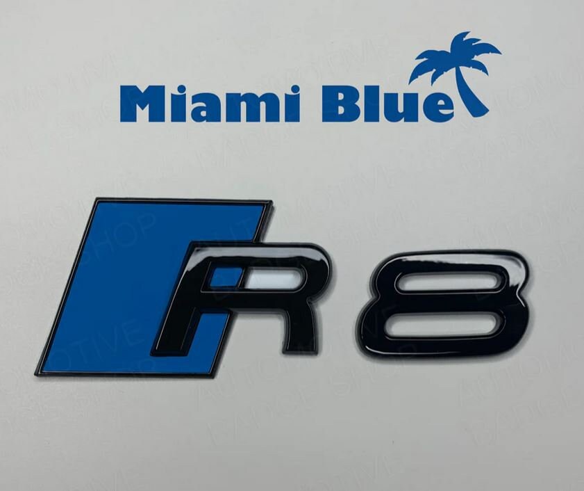 Acid Green R8 Rear Badge Audi R8 Badge Boot Lid Trunk Emblem Bumblebee ...