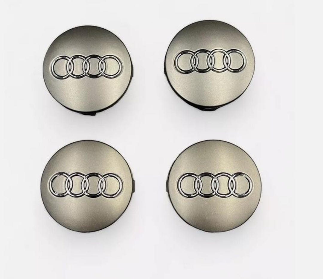 Set of 4 Pieces Gray 60mm Wheel Center Caps for Audi 4B0601170 Grey ...