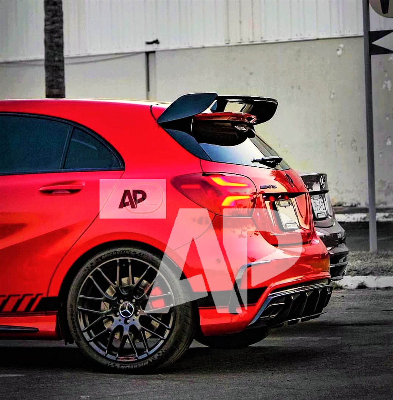 Mercedes 'A45 AMG Style' A Class W176 Gloss Black Boot Roof Spoiler ...