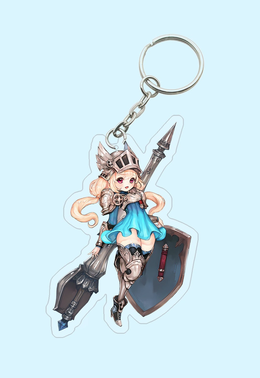 Cute Anime Girl Lancer Shield 5cm 2 Inch Acrylic Keychain, Stand ...