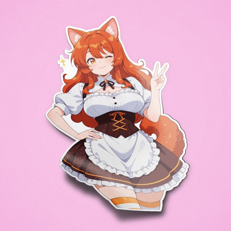 Anime Catgirls Stickers - Etsy UK