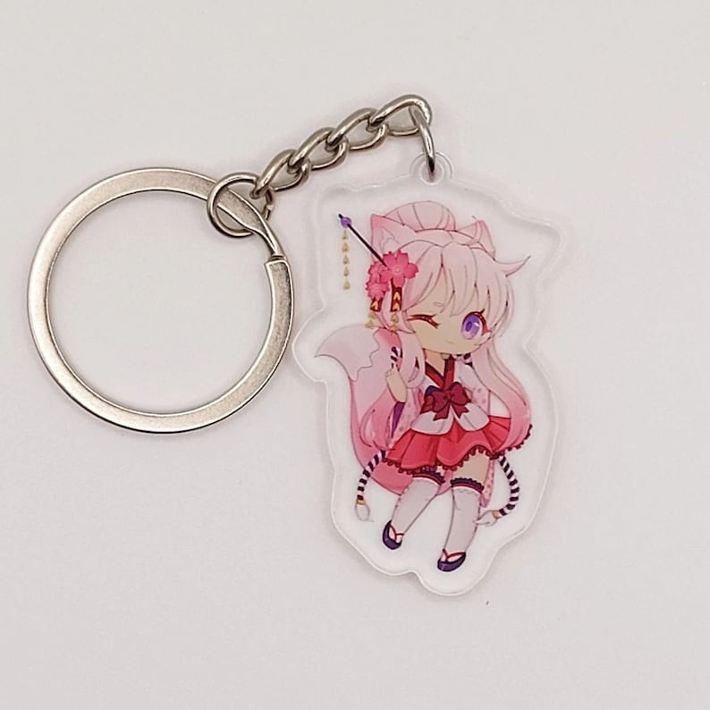 Custom Anime Acrylic Clear Keychain Keyring Charm Anime - Etsy