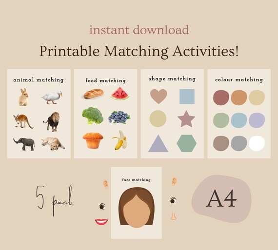 5 Pack Printable Matching Activities Learning Shapes Etsy 5-pack-printable-matching-activities-learning-shapes-etsy