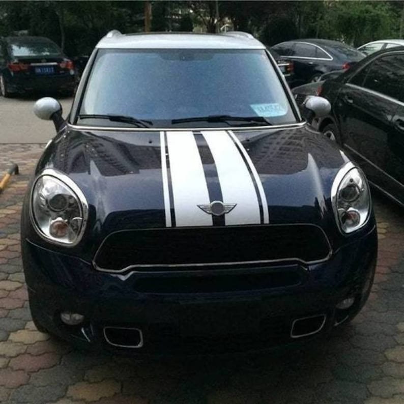2pcs Set Hood Stripes Stickers Decals for Mini Cooper - Etsy