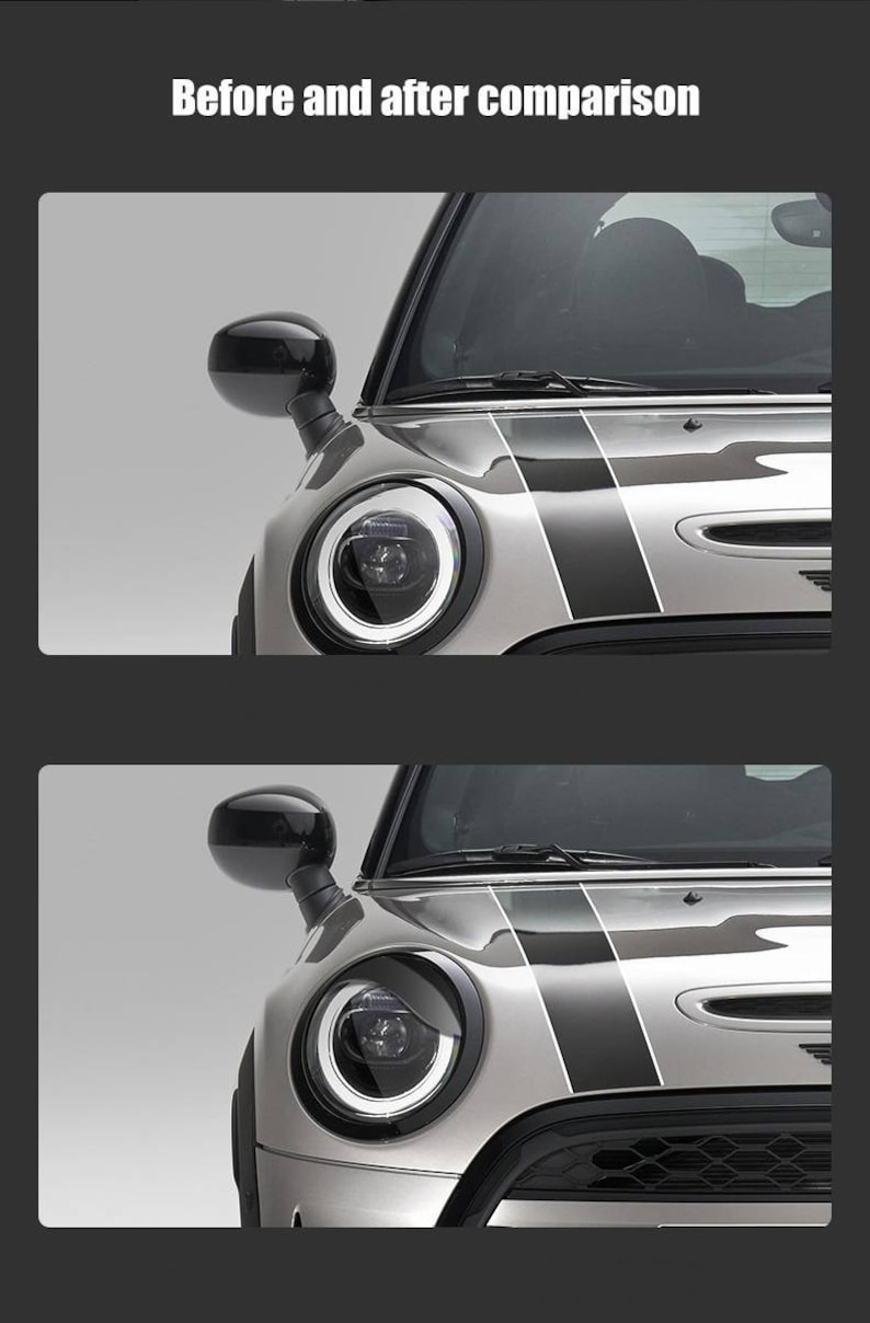 Mini Cooper Headlight Eyelids: Angry Eye Style, ABS Plastic Accessory ...