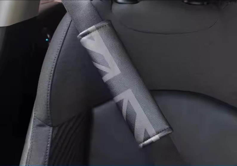 Set Union Jack PU Leather Seat Belt Cover for Mini Cooper 2001-2025 ...
