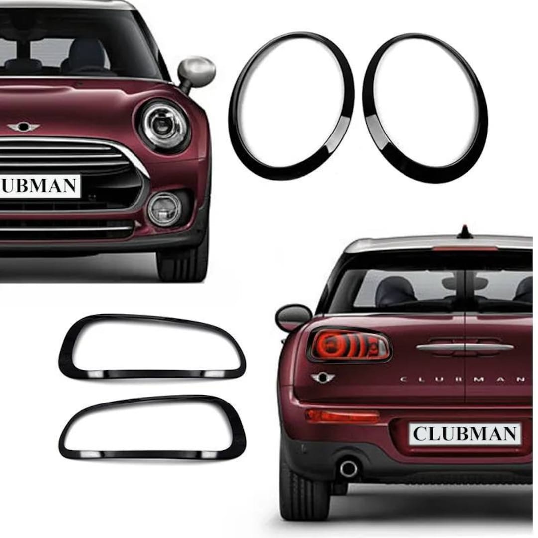 Headlight Tail Light Frame Cover Ring Chrome Cover Black for Mini ...