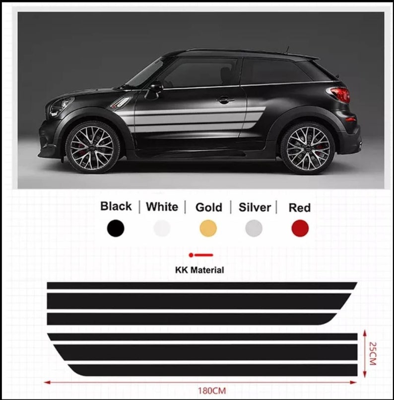 Mini Cooper Side Skirt Decal Sticker: R50 R56 F54 F56 F57 F60 Vinyl ...
