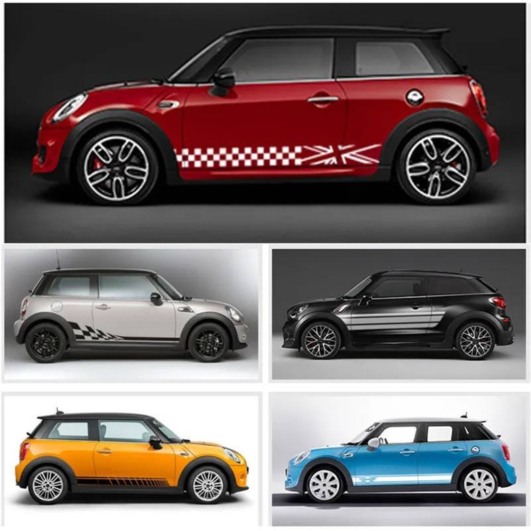 2pcs Side Door Body Skirt Decal Sticker for Mini Cooper Accessory R50 ...