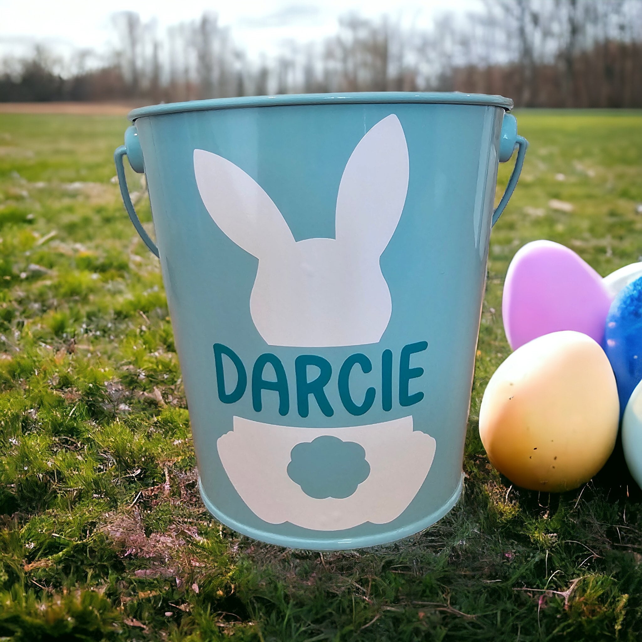 Personalised Easter Bucket Custom Easter Bucket Hunting Bucket Egg Hunt ...