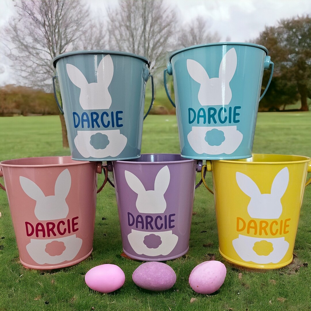 Personalised Easter Bucket Custom Easter Bucket Hunting Bucket Egg Hunt ...