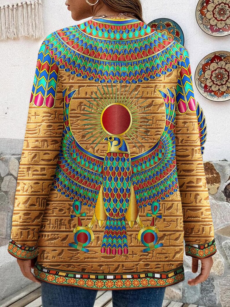 Ancient Egyptian God Plus Size Jacket Coat Long Sleeves - Etsy