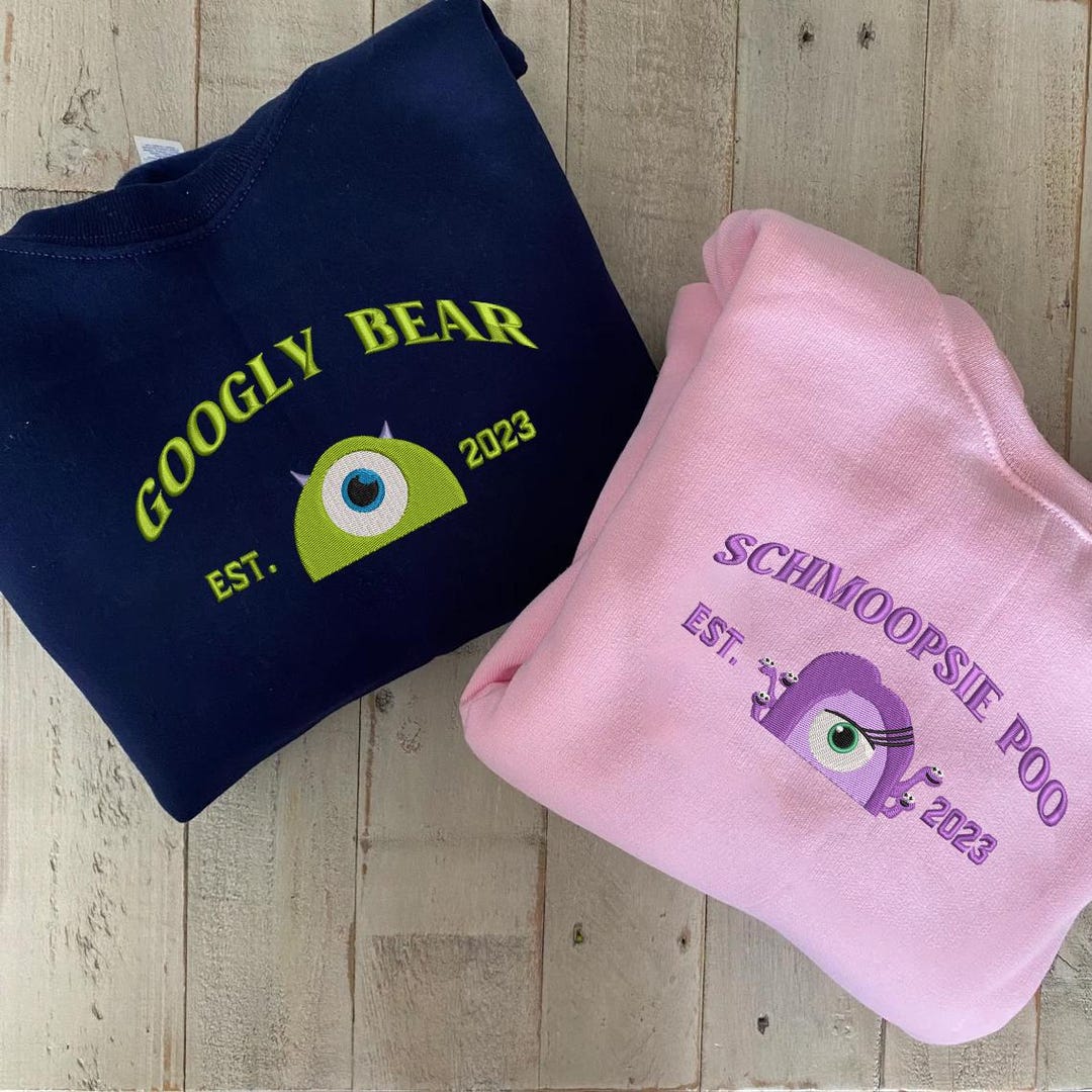 Googly Bear and Schmoopsie Poo Embroidered Shirt, Monsters Shirt ...