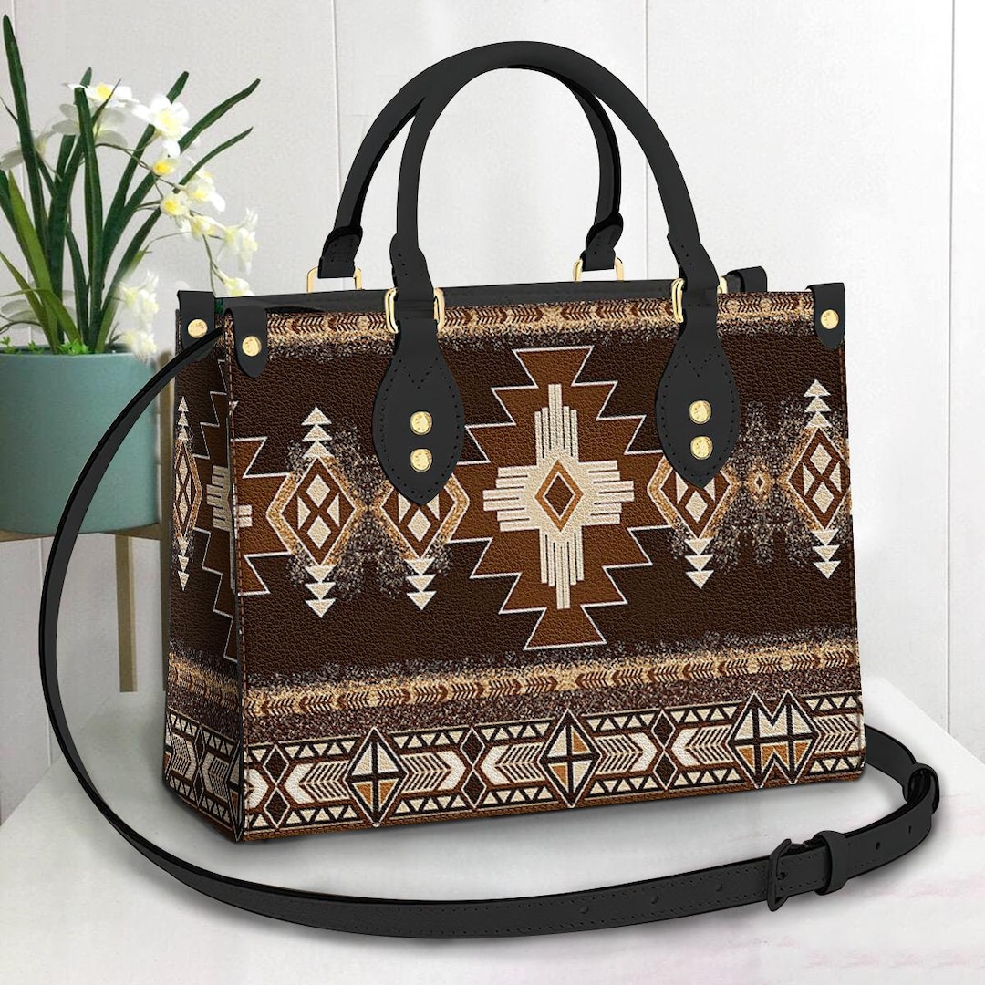 Native American 2 Leather Bag, Crossbody Bag, Woman Shoulder Bag, Gift ...