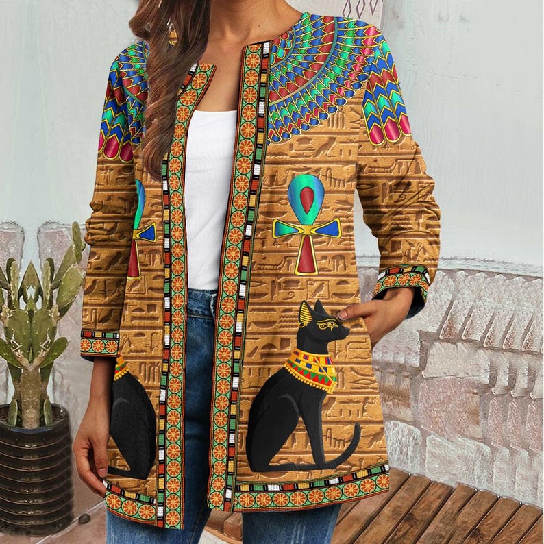 Ancient Egyptian God Plus Size Jacket Coat Long Sleeves - Etsy