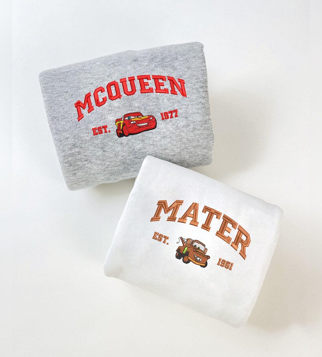Mcqueen and Mater Embroidered Sweatshirt, Cartoon Sweatshirts, Cars ...