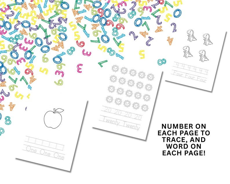 Tracing Numbers 1-20 Workbook for Preschool and Kindergarten Ages 2-6 B ...