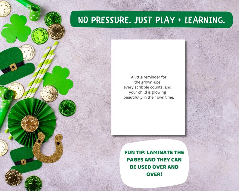 St Patrick's Day Activity Pack for Toddlers Ages 2-4 Colorful Preschool ...