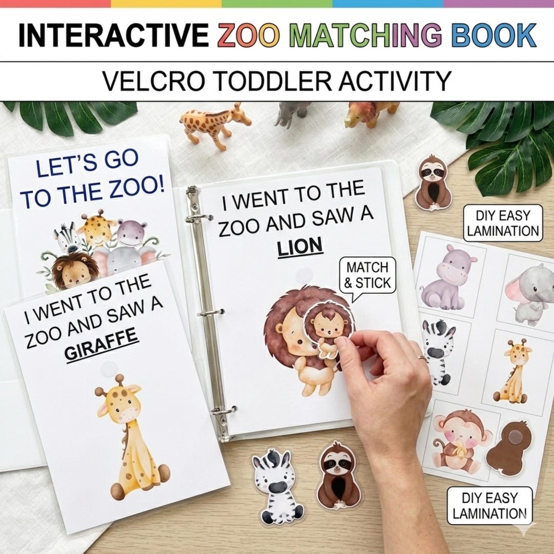 Zoo Activity Pack for Toddlers and Preschoolers Ages 2-6 Colorful ...