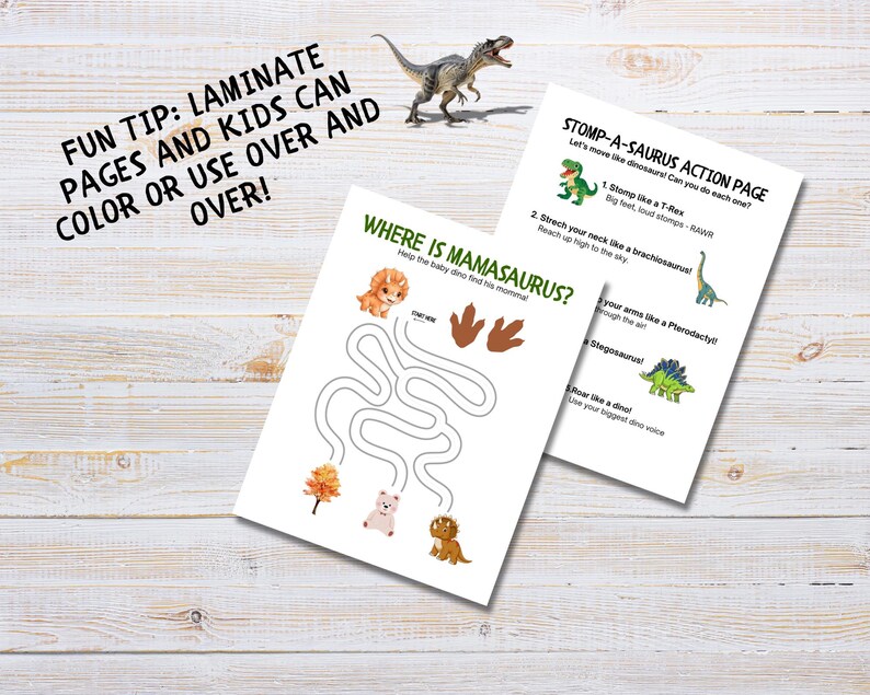 Dinosaur Activity Pack for Toddlers Ages 2-4 Colorful Preschool ...