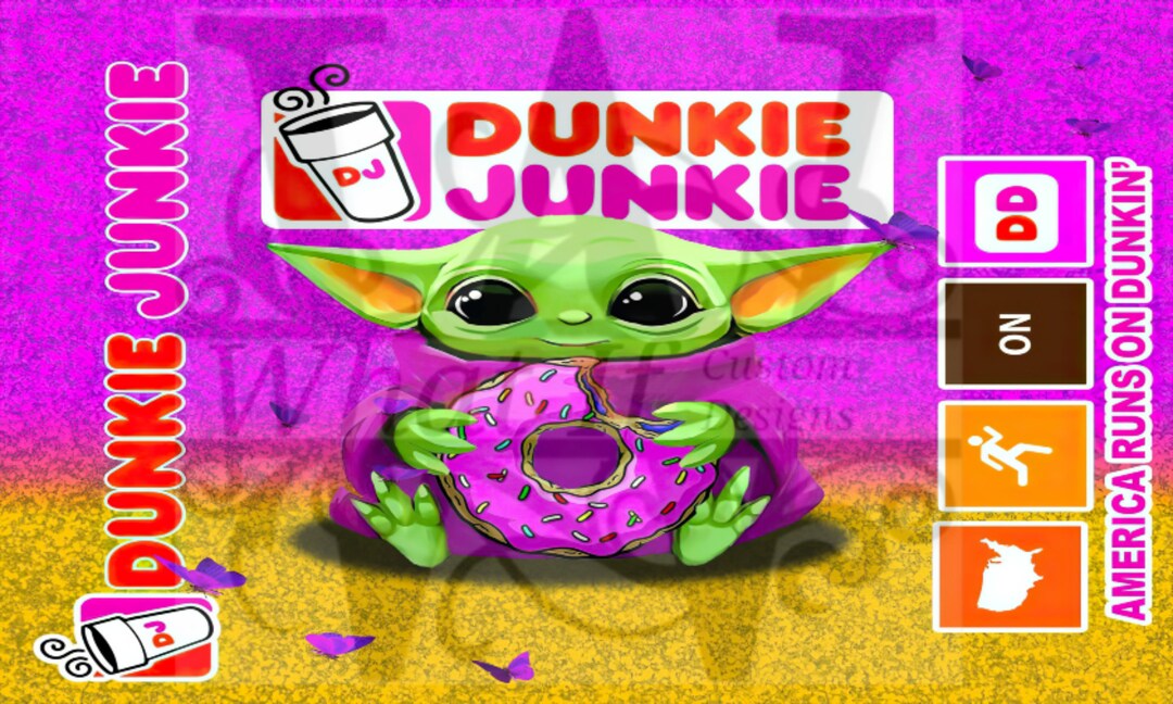 Donuts | Coffee | Alien | Dunkin | Junkie | 12 Oz Straight Flip Top ...