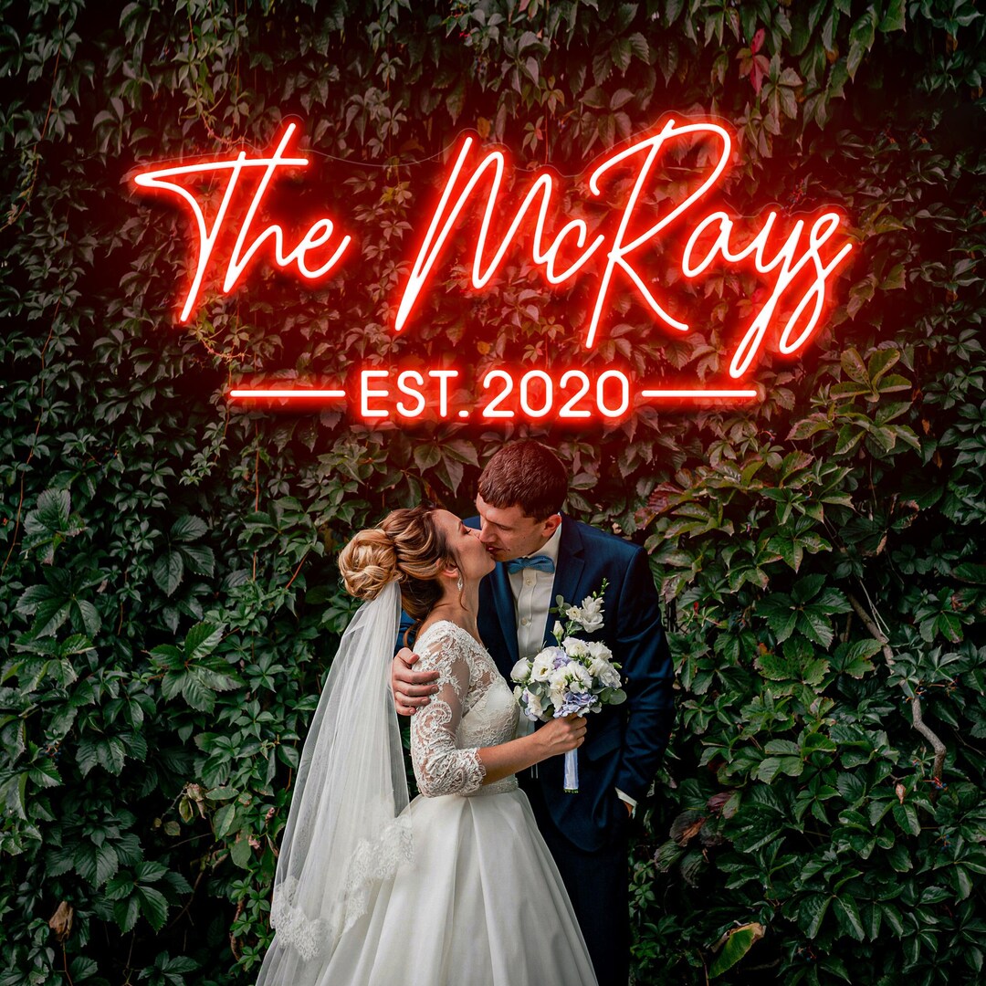 Neon Wedding Sign Custom Wedding Decor Neon Sign Wedding Etsy