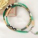Green Shades of Beaded Necklace, Adjustable Handwoven Accessories ...