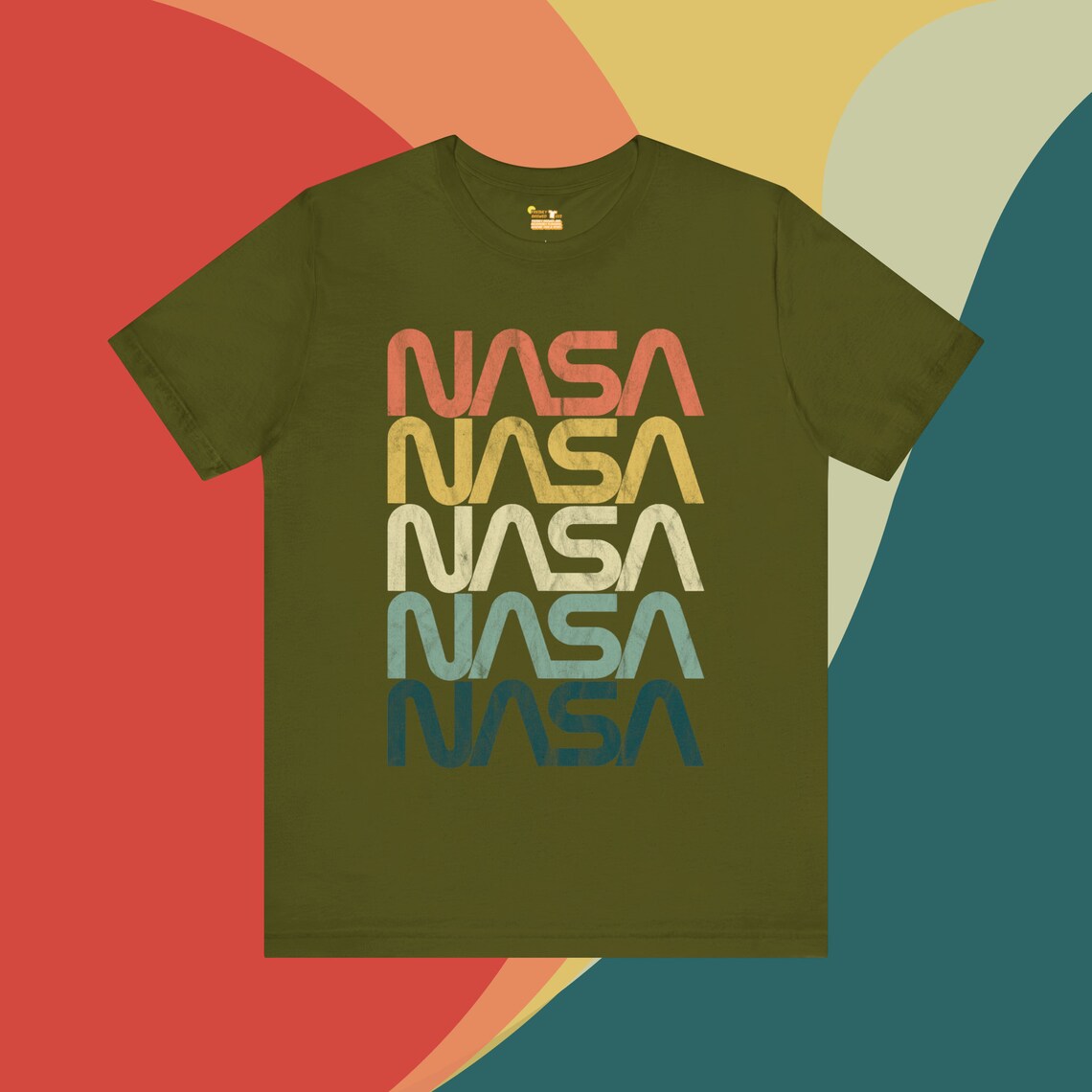 NASA Stacked Logo Retro Graphic Tee - Etsy