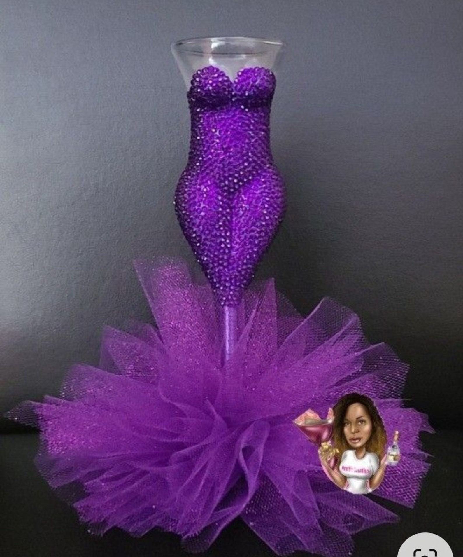 Diva Wine Glass - Etsy