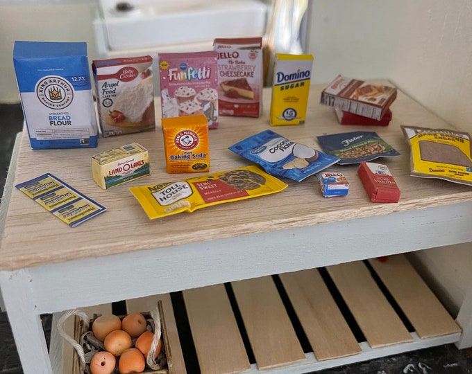 Printable Miniature Baking Packages for Dollhouse, Model or Diorama - Etsy