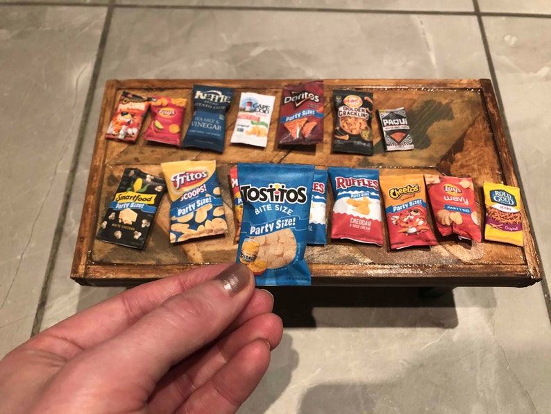 Printable Miniature American Potato Chip Packages for Dollhouse, Model ...