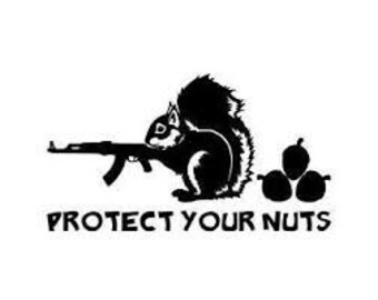Vinyl Decal Protect Your Nuts Squirrel Hunt Truck Country - Etsy