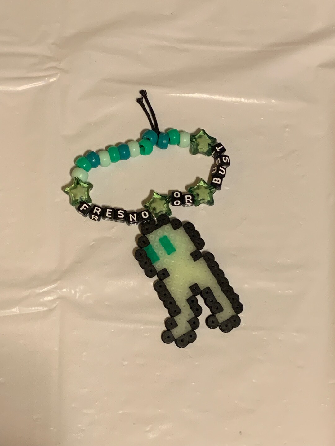 Glow in the Dark Fresno Nightcrawler “fresno or Bust” Perler Bead ...
