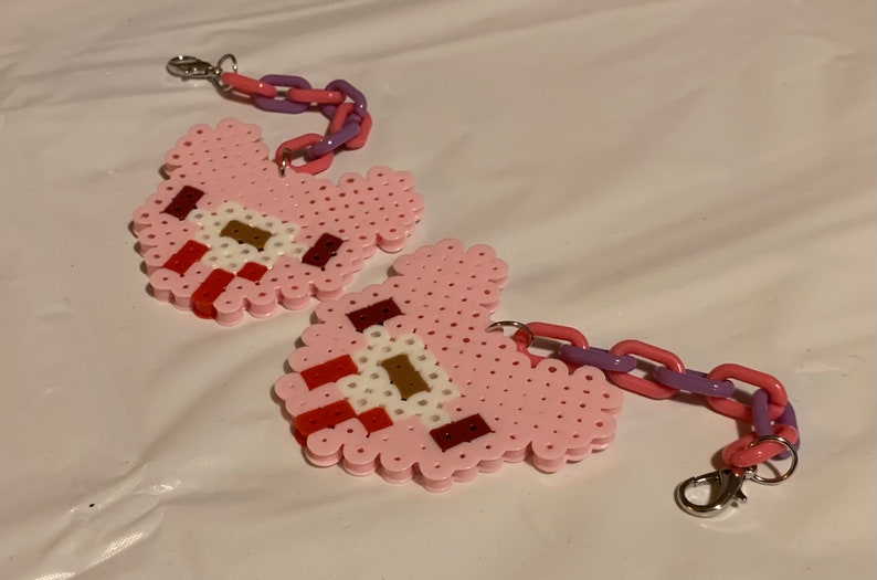 Gloomy Bear Perler Bead Keychain - Etsy