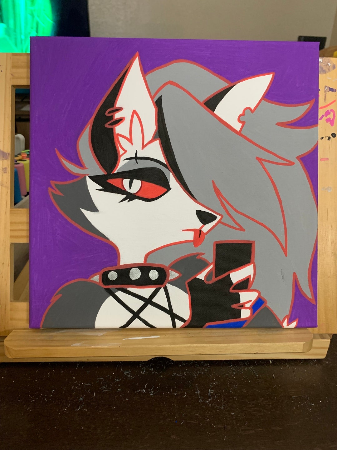 Loona Helluva Boss Painting Acrylic on 10x10 Canvas - Etsy