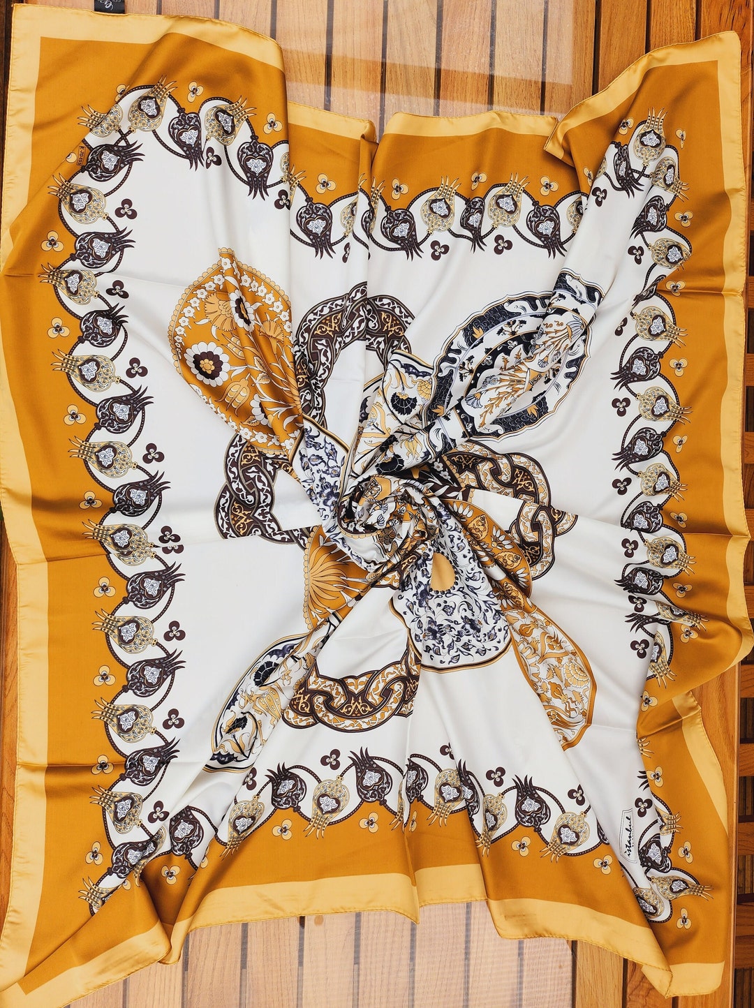 Ottoman Turkish Mosaic Tile Scarf: Silky Boho Headscarf - Etsy