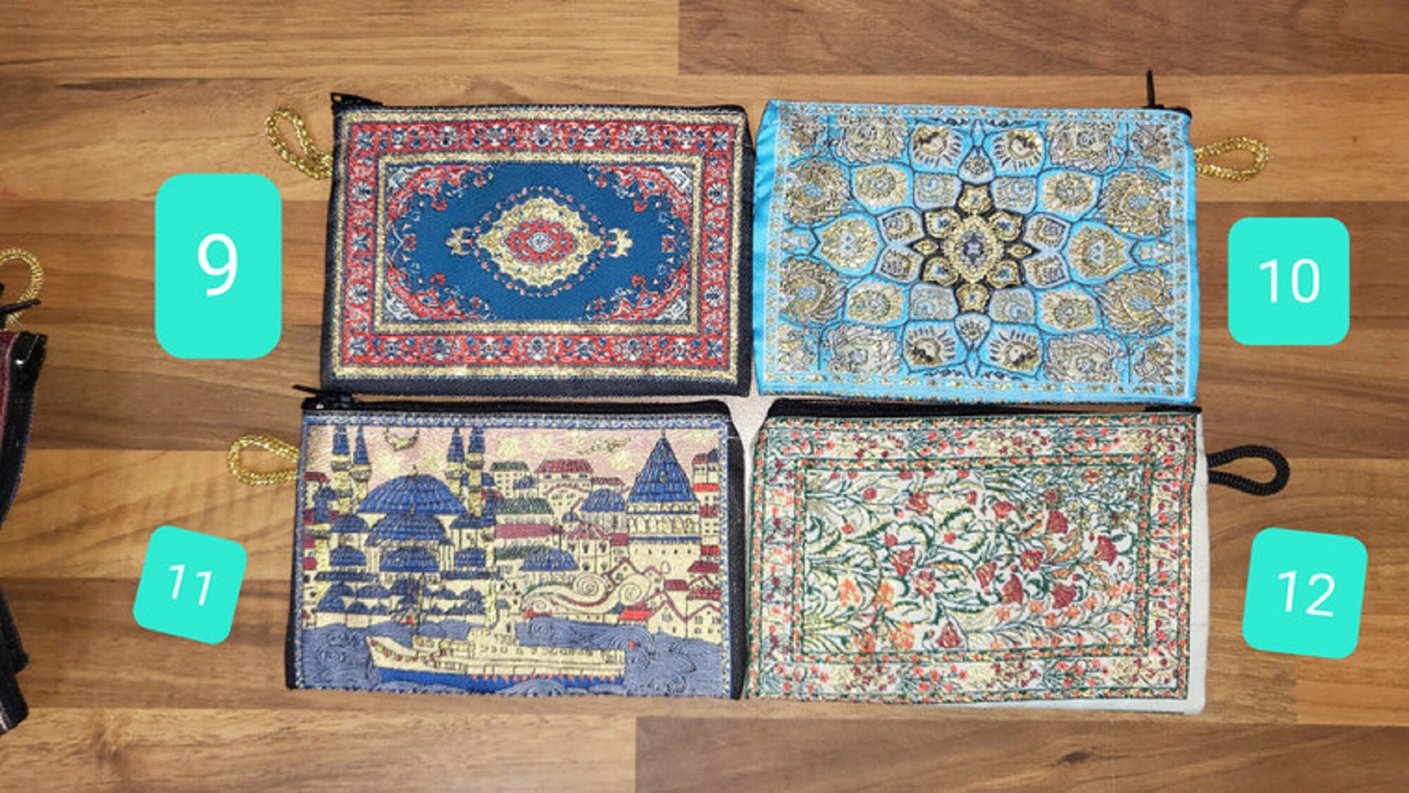 Boho Purse,coin Bags / Ottoman Rug Design Zippered Purse /storage ...