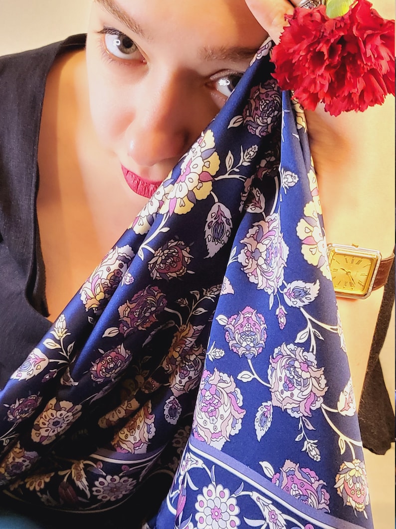 Turkish Silky Scarf: Mosaic Tile Pattern Neck Accessory - Etsy