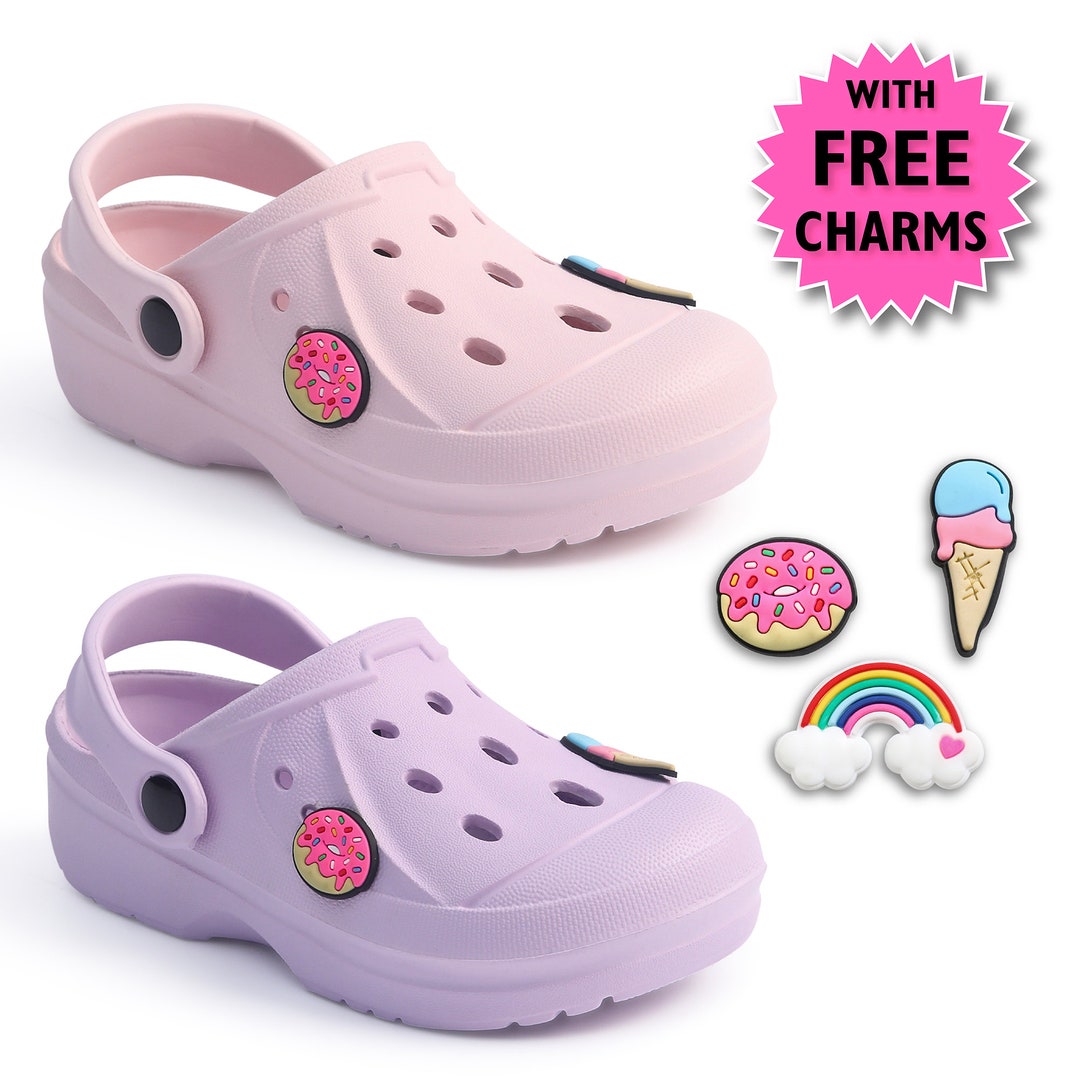 Girls Clogs Kids Sandals Slippers Slip on Mules Garden Pool Beach ...