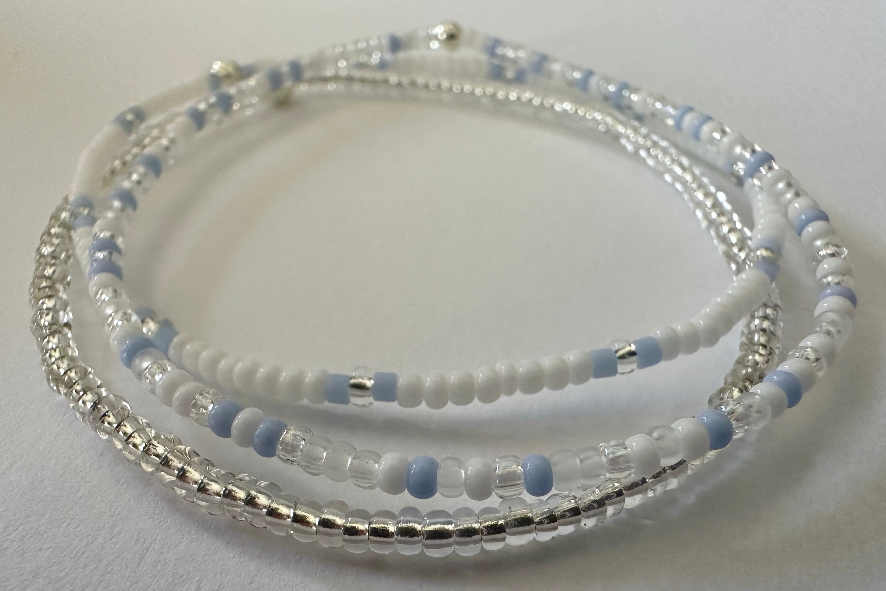 Boho Stackable, Layering, Glas Seed Bead Bracelets, Set of Three, Small ...