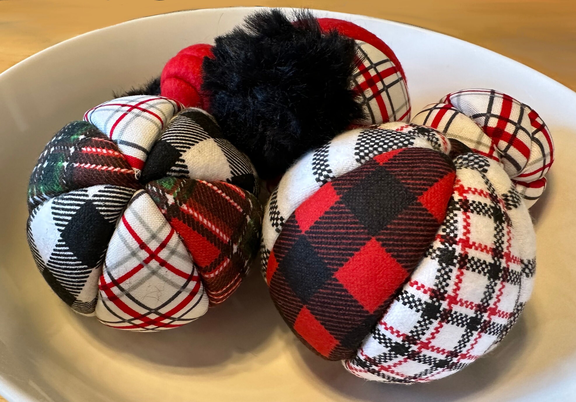 Hand Made Decorative Cloth Covered Balls - Various Sizes, 7 Total ...