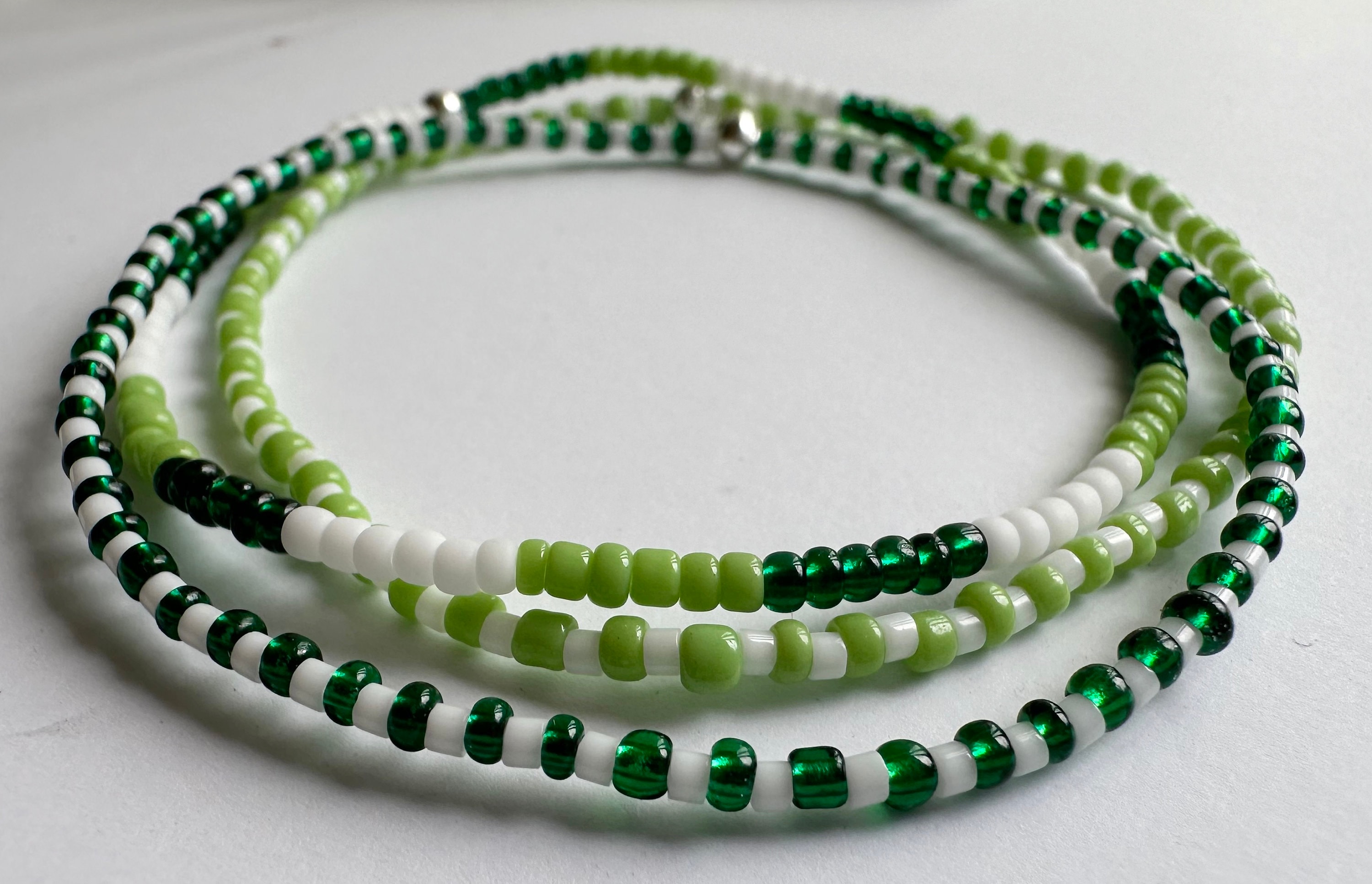 Glass Seed Bead Bracelets Set of Three Various School and - Etsy