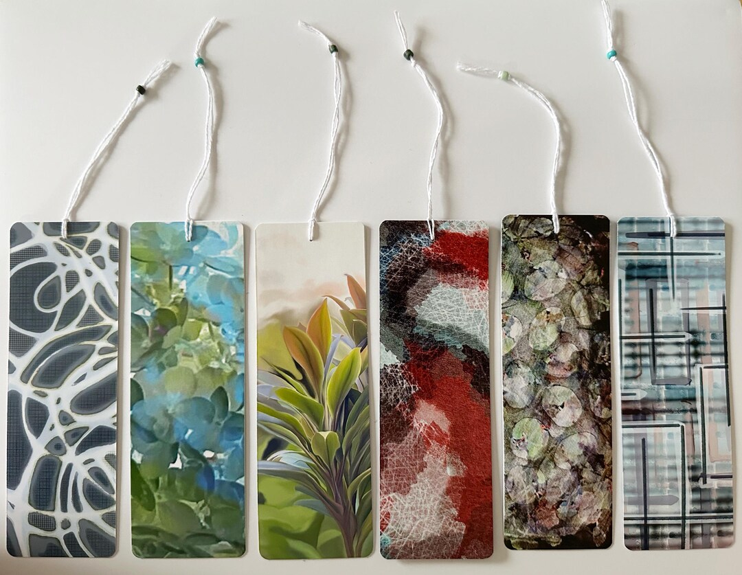 Set of Six Book Markers Using My Original Artwork, Colorful Patterns ...