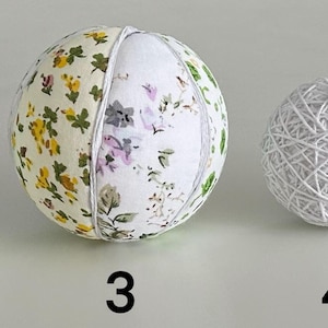 Set of 7 Hand Made Decorative Cloth Covered Balls, Bowl/vase Fillers ...